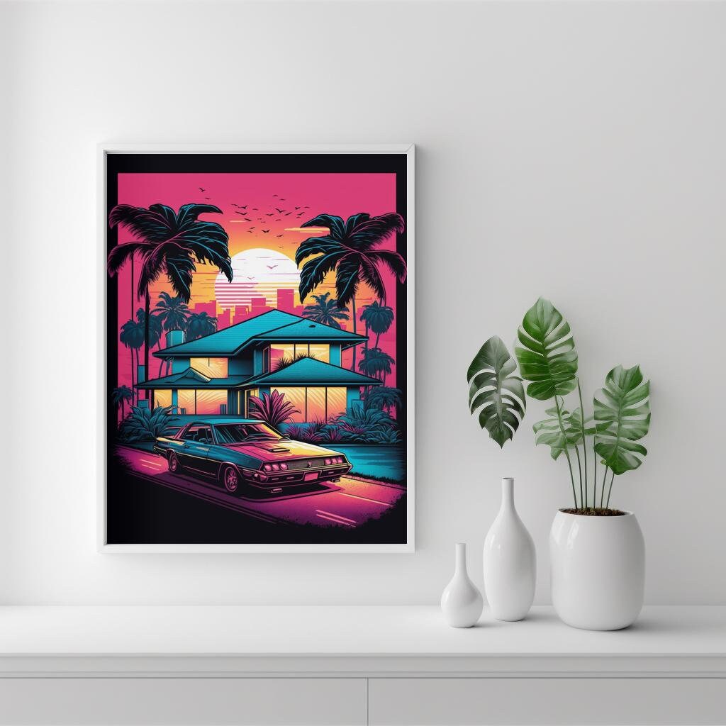 Synthwave Miami - Etsy