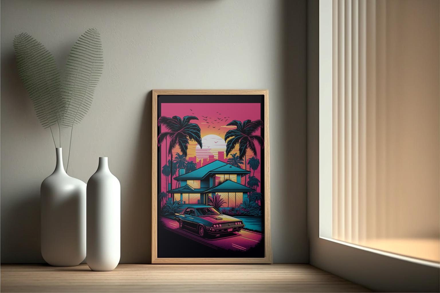 Synthwave Miami - Etsy