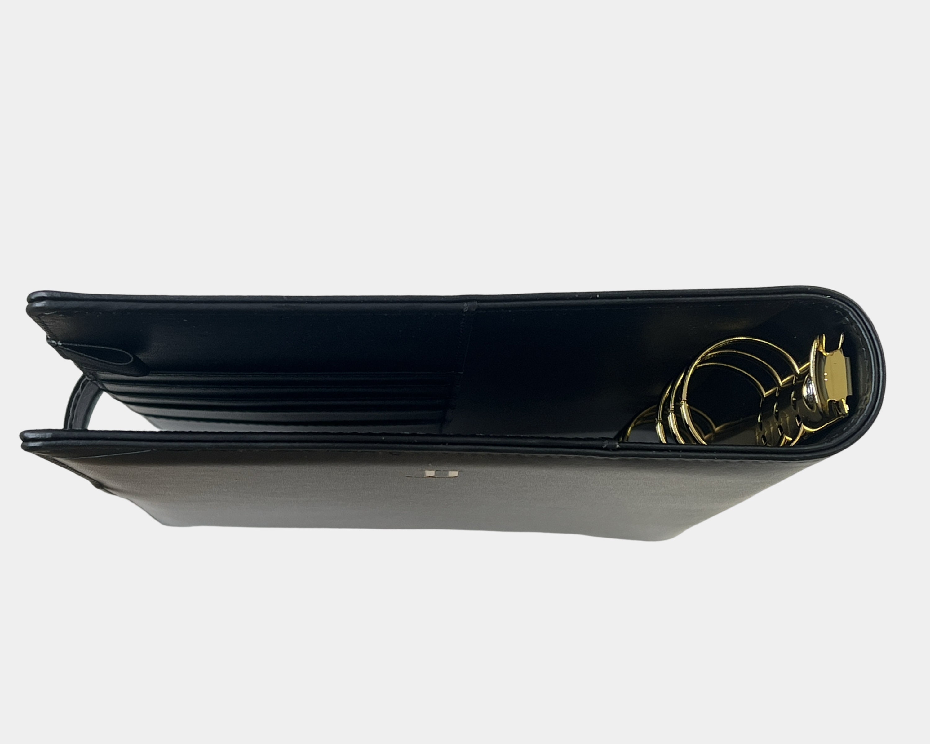 Ring Binder Cover, Luxury, Black, A5 Organiser, 6 Gold Rings, Vegan ...