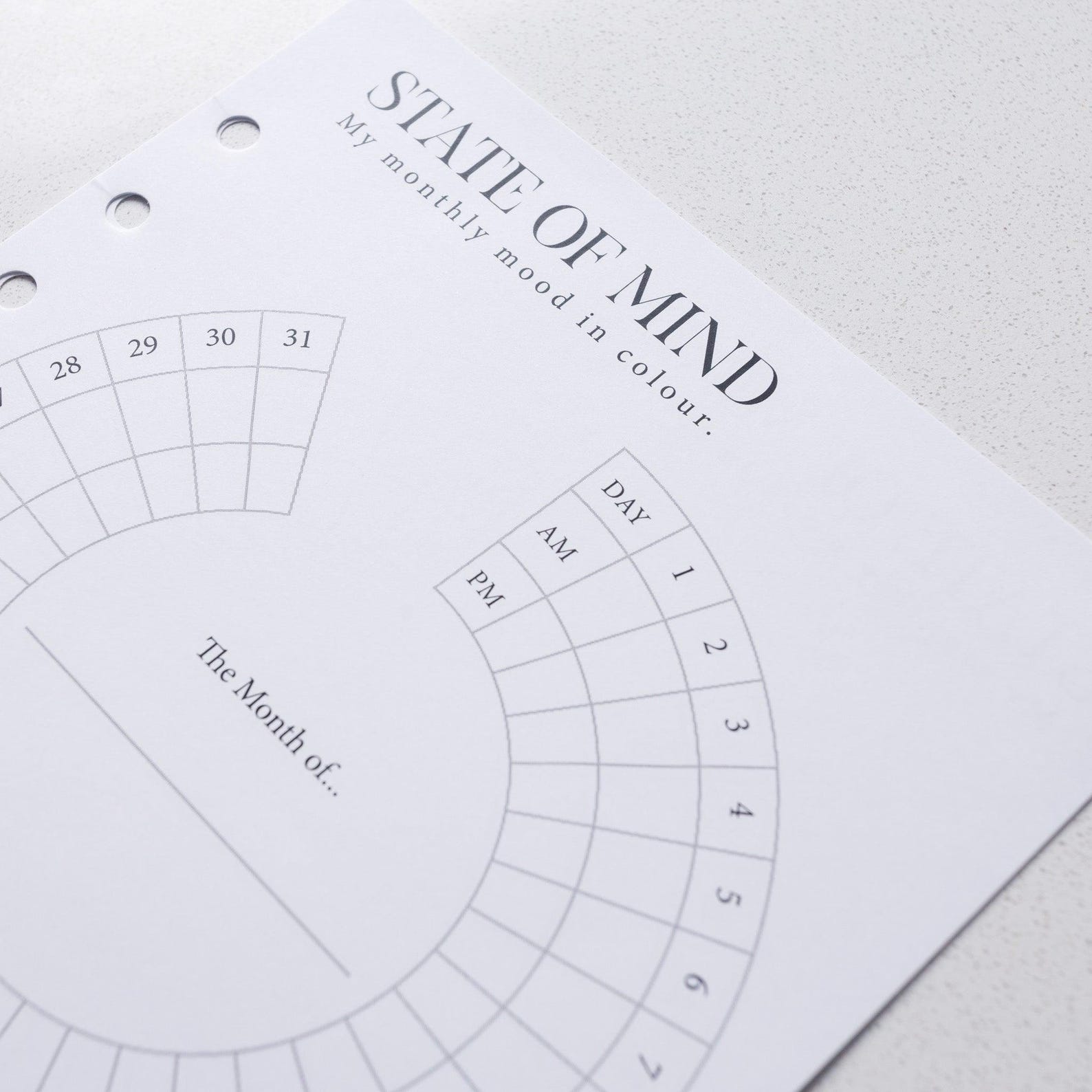 State of Mind, Printed, A5, Mood Tracker, Self Care, Journal, Planner ...