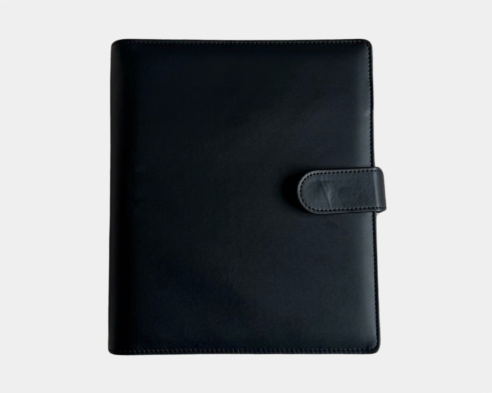 Ring Binder Cover, Luxury, Black, A5 Organiser, 6 Gold Rings, Vegan ...