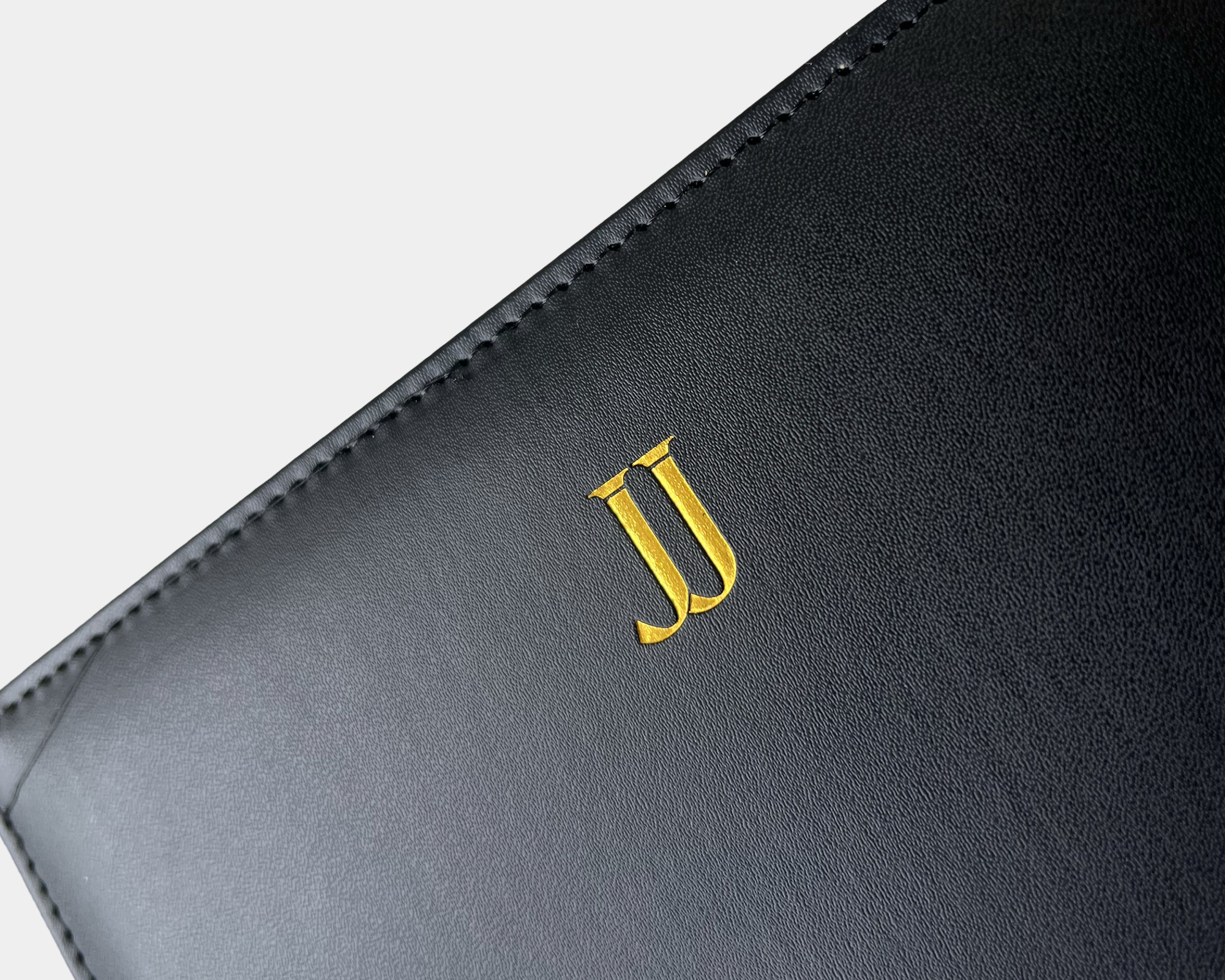 Ring Binder Cover, Luxury, Black, A5 Organiser, 6 Gold Rings, Vegan ...