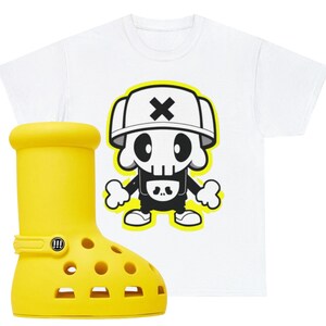 Shirt to Match Crocs MSCHF Big Red Boot Yellow Unisex Tee Sneaker Shirt Gift for Skull Shirt for ...