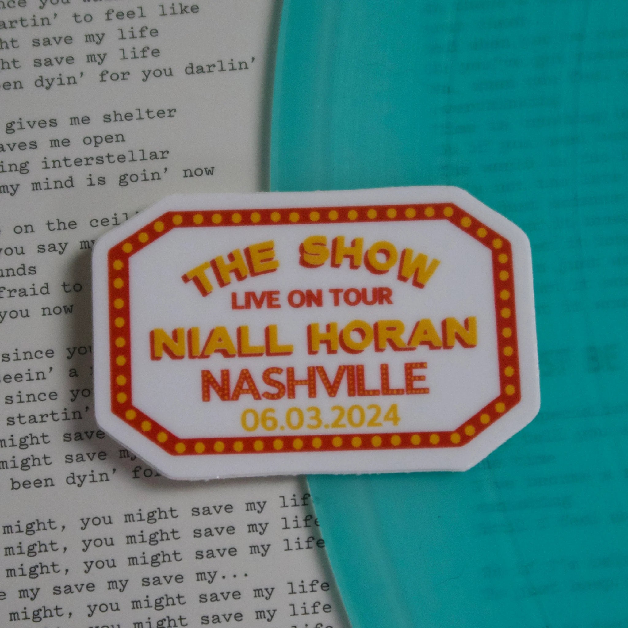 The Show Passport Stickers Niall Horan Waterproof Water Bottle & Laptop ...