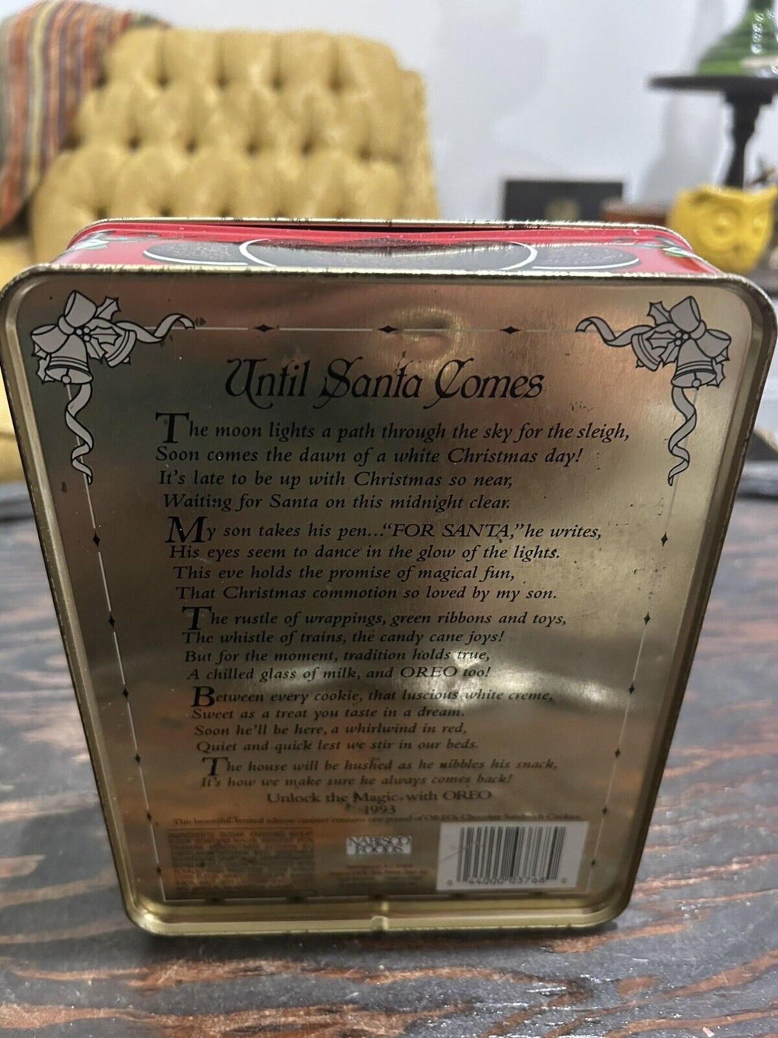 Vintage 1993 Nabisco Foods Oreo Santa Clause Christmas Scene Lidded ...