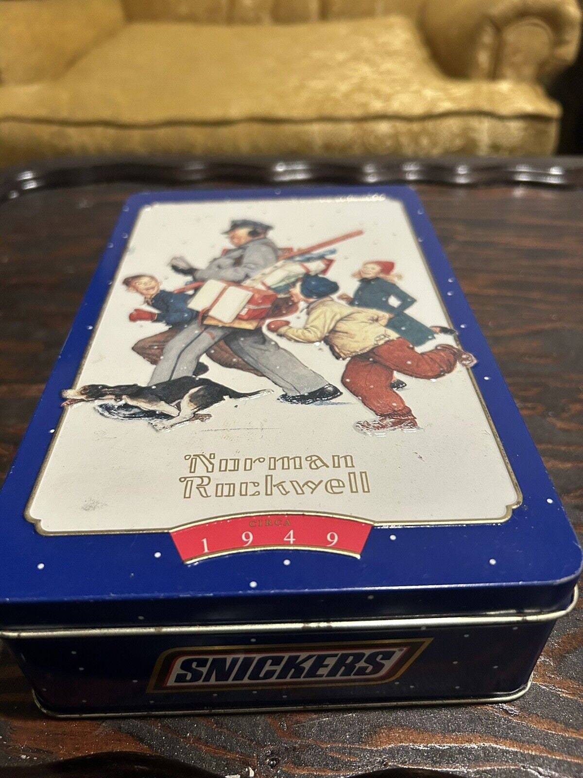 Vintage 1996 Norman Rockwell 1949 Snickers Tin 9x5.5x2 Inch Advertising ...