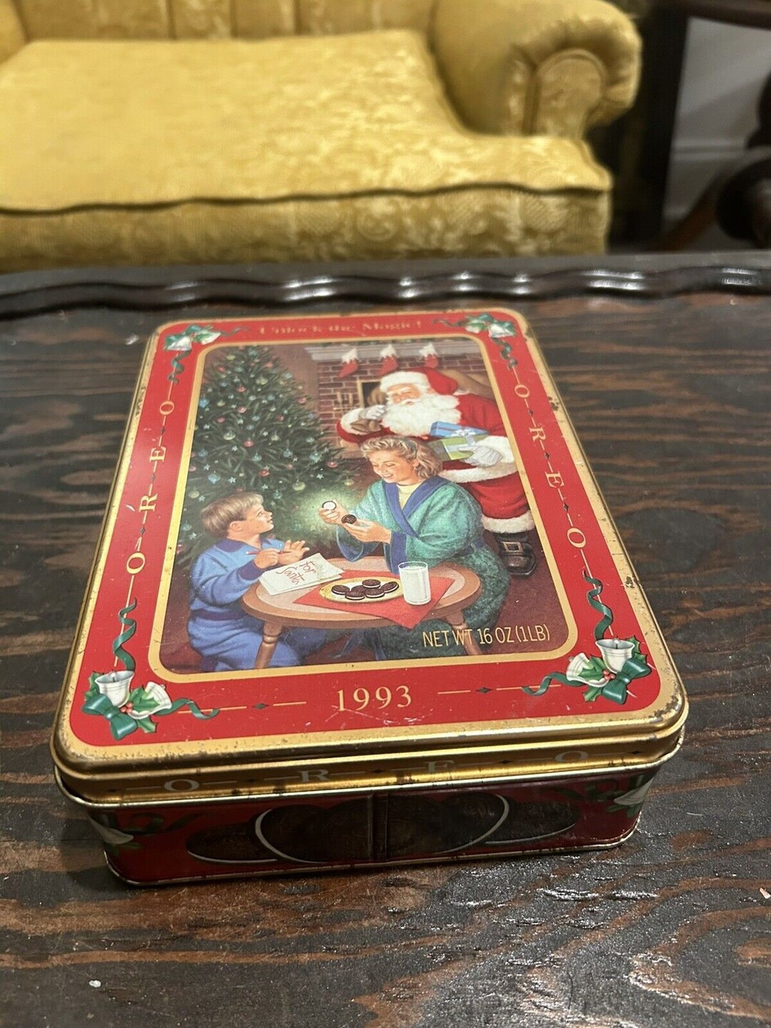Vintage 1993 Nabisco Foods Oreo Santa Clause Christmas Scene Lidded ...