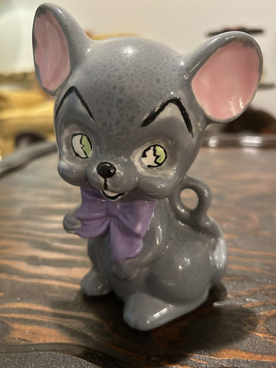 Vintage Ceramic Mouse Figurine 5.5" Tall - Etsy