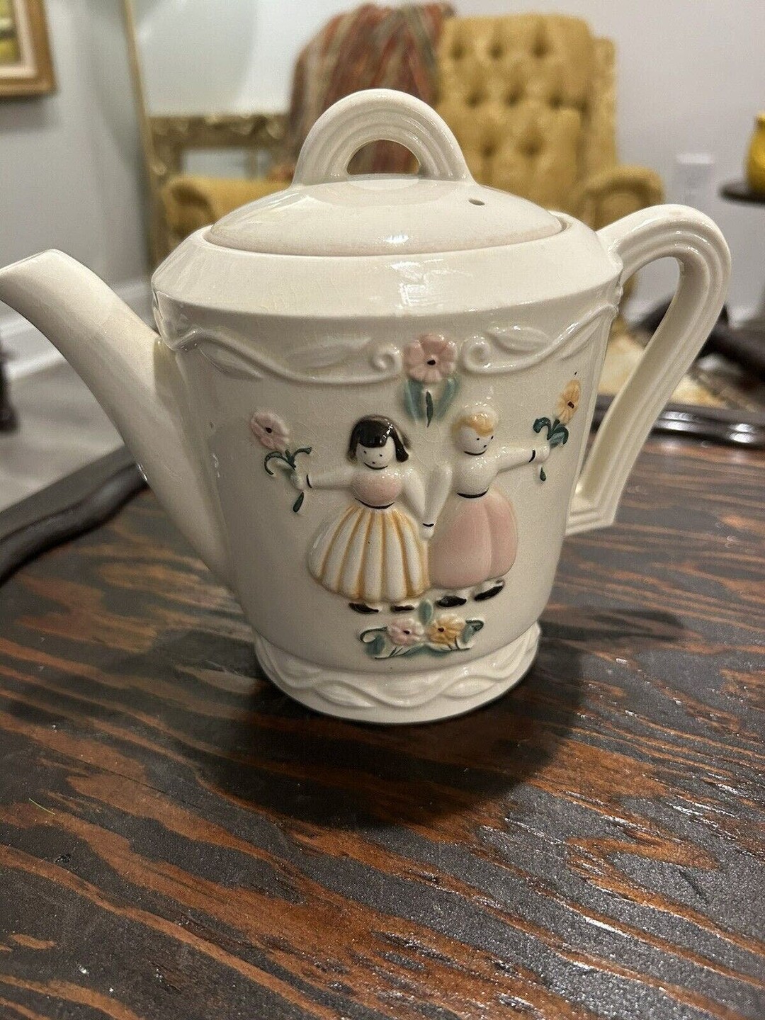 Vintage Porcelier Teapot Dutch Boy and Girl/ VINTAGE/ PORCELAIN USA - Etsy