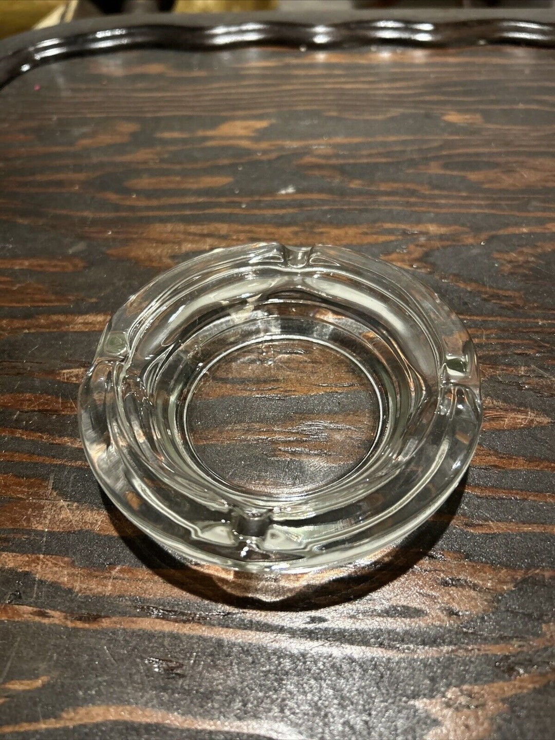 Vintage ~ Clear Glass Round Ashtray ~ 4 3/8" - Etsy