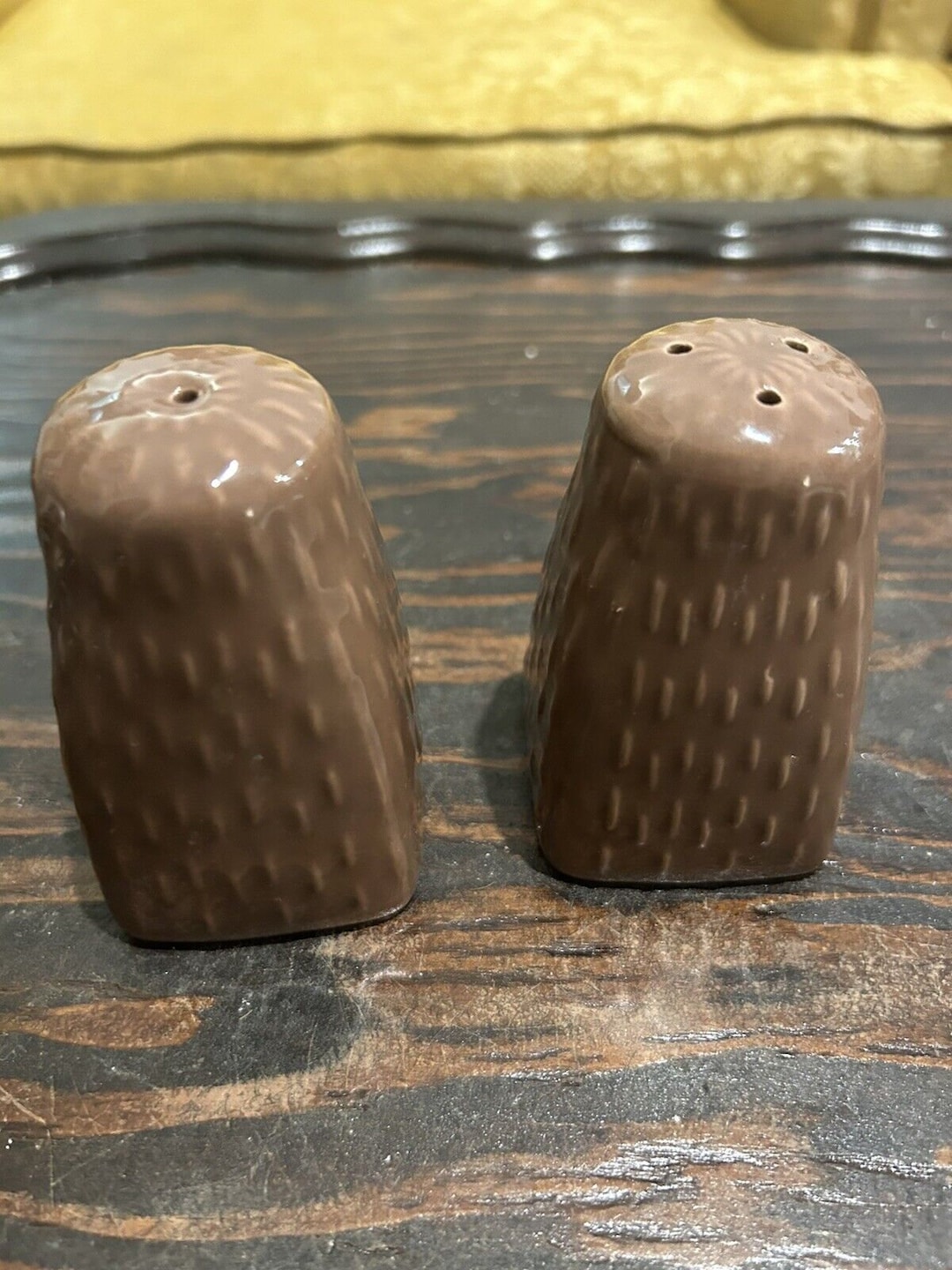 Set RUFF HEWN Red Stitch Pattern Stoneware Salt & Pepper Shakers - Etsy