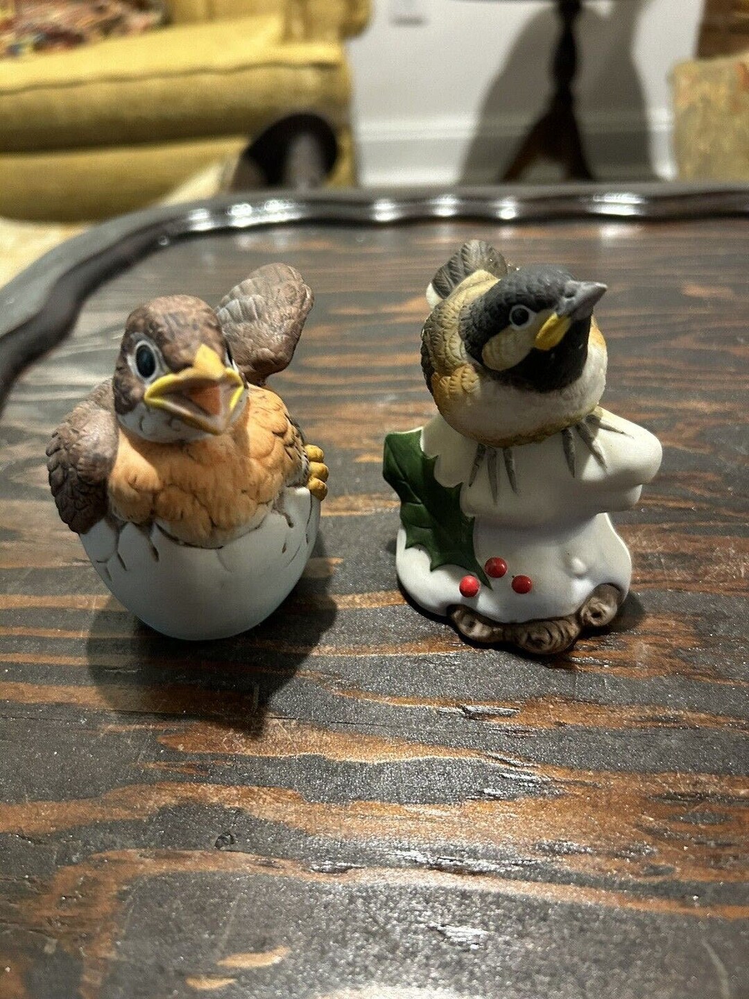 Andrea by Sadek Chickadee 8602 & Hatching Robin 8618 Figurine - Etsy