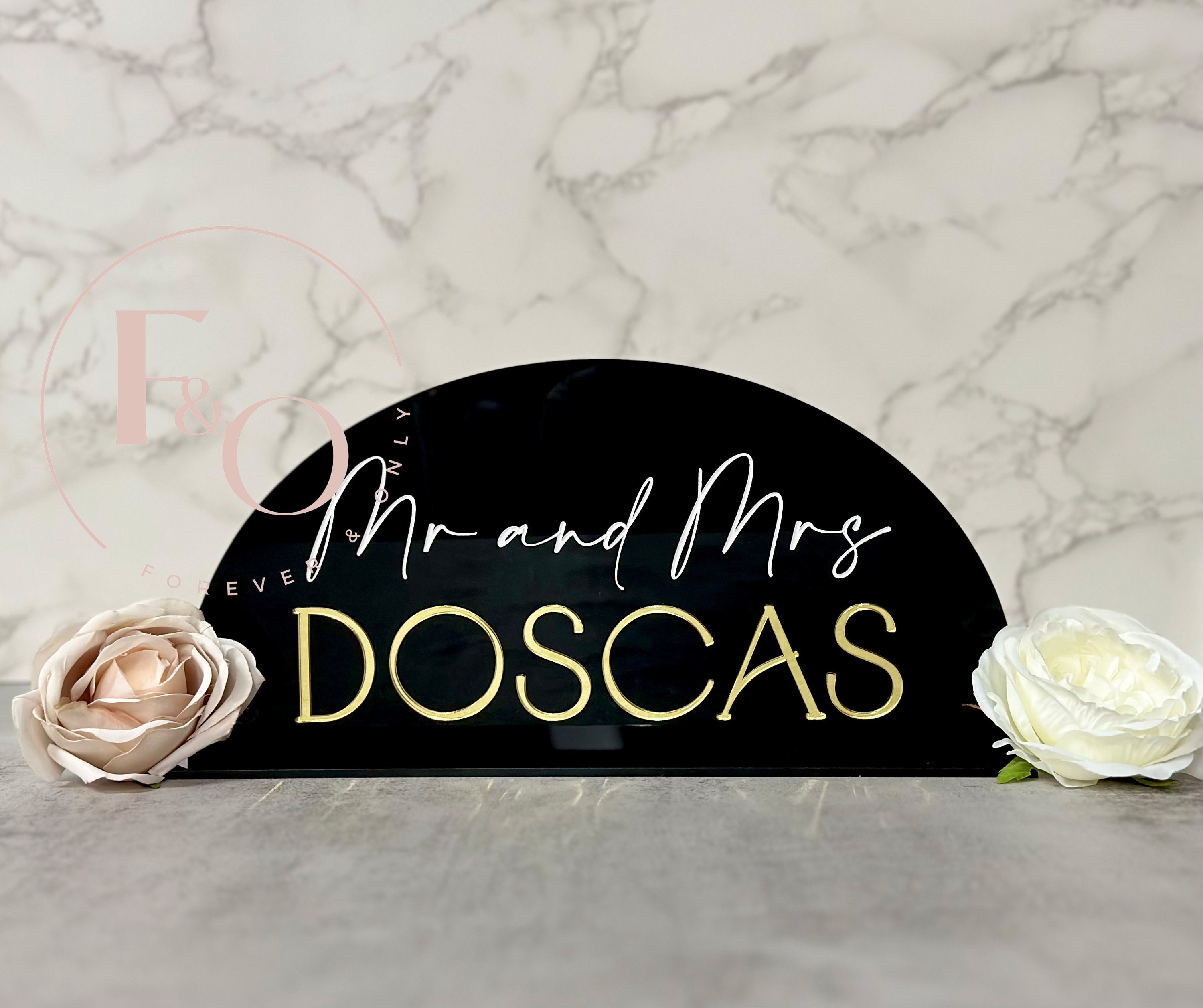 Wedding Head Table | Arch Sweetheart Table Sign | Mr and Mrs Sign ...