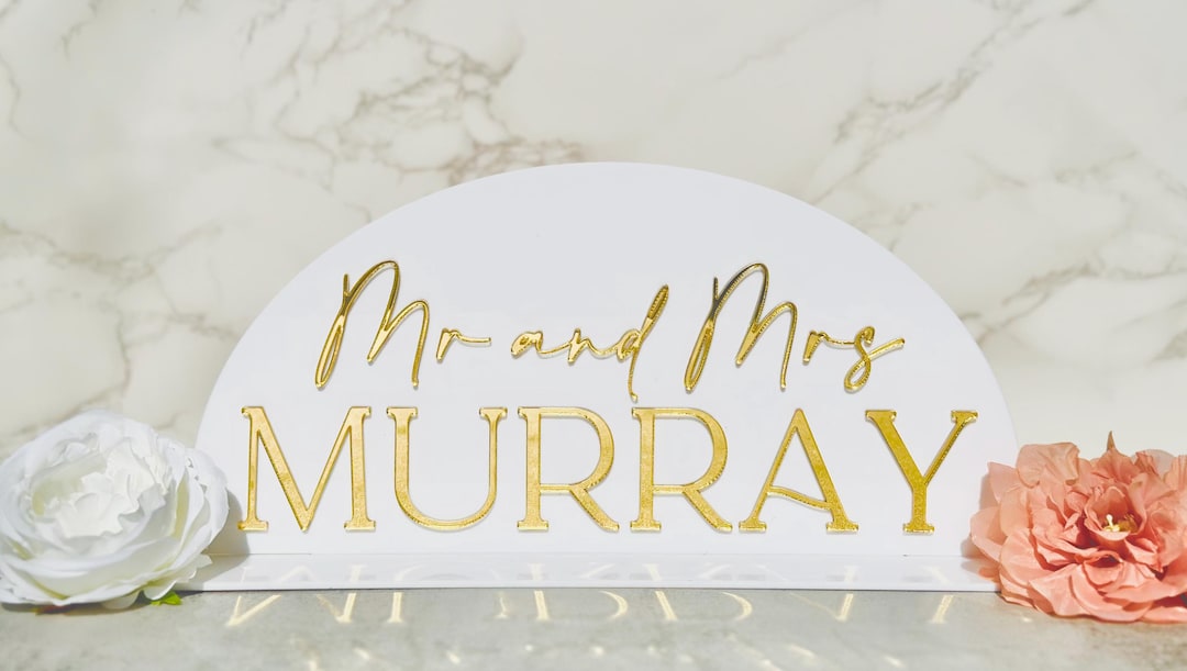 Wedding Head Table | Arch Sweetheart Table Sign | Mr and Mrs Sign ...