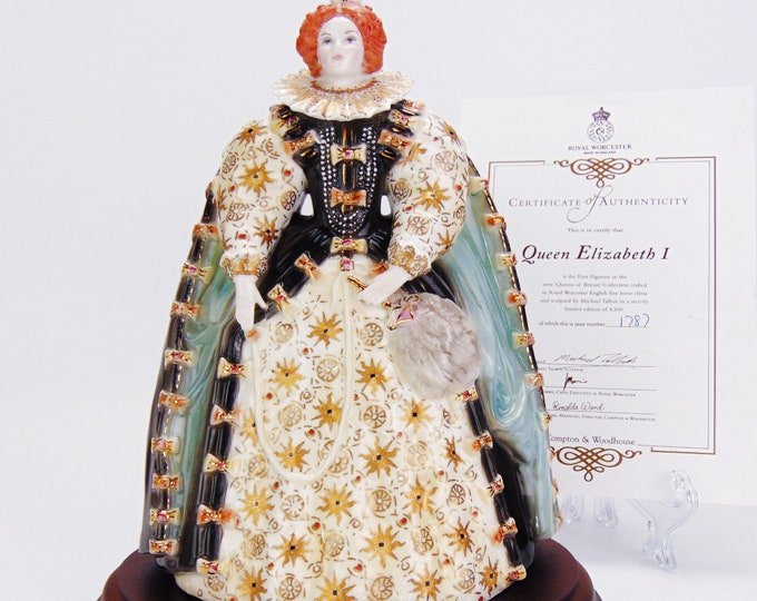 Royal Worcester Figurine Queen Elizabeth I Limited Edition With ...