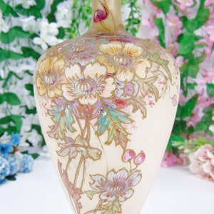 Antique C1890's Carlton Blush Ware Vase Old Anemone Design W & R 29cm ...