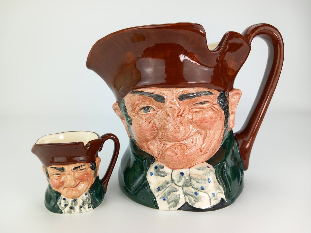 Royal Doulton Old Charlie D5420 & Miniature Old Charlie D6046 Character ...