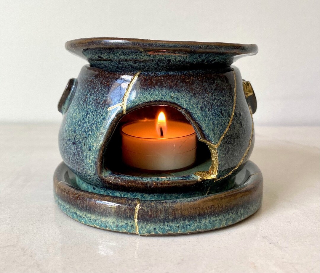 Kintsugi, Tealight Candle Holder, Diffuser, Housewarming Gift ...