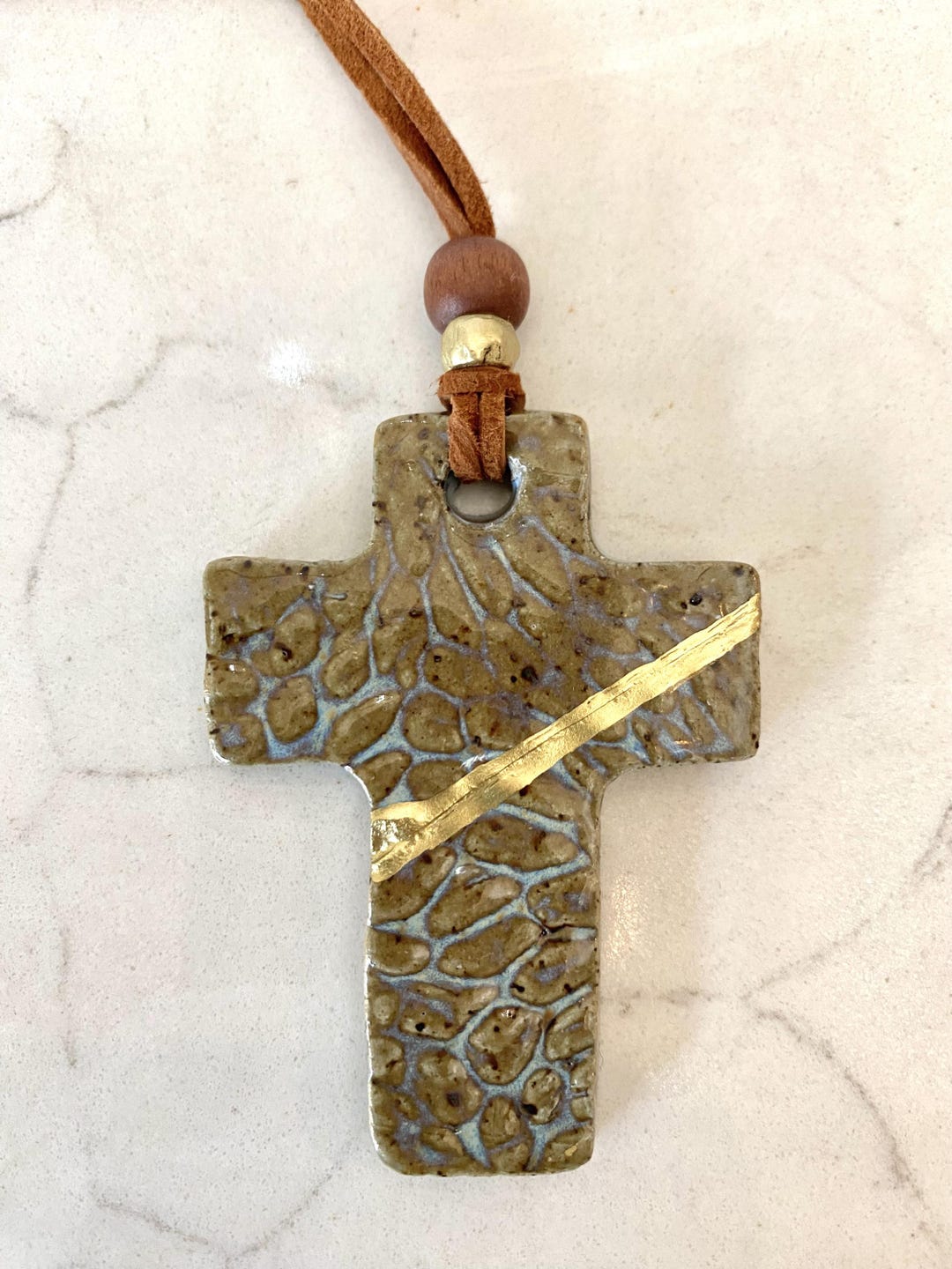 Kintsugi Cross - Etsy