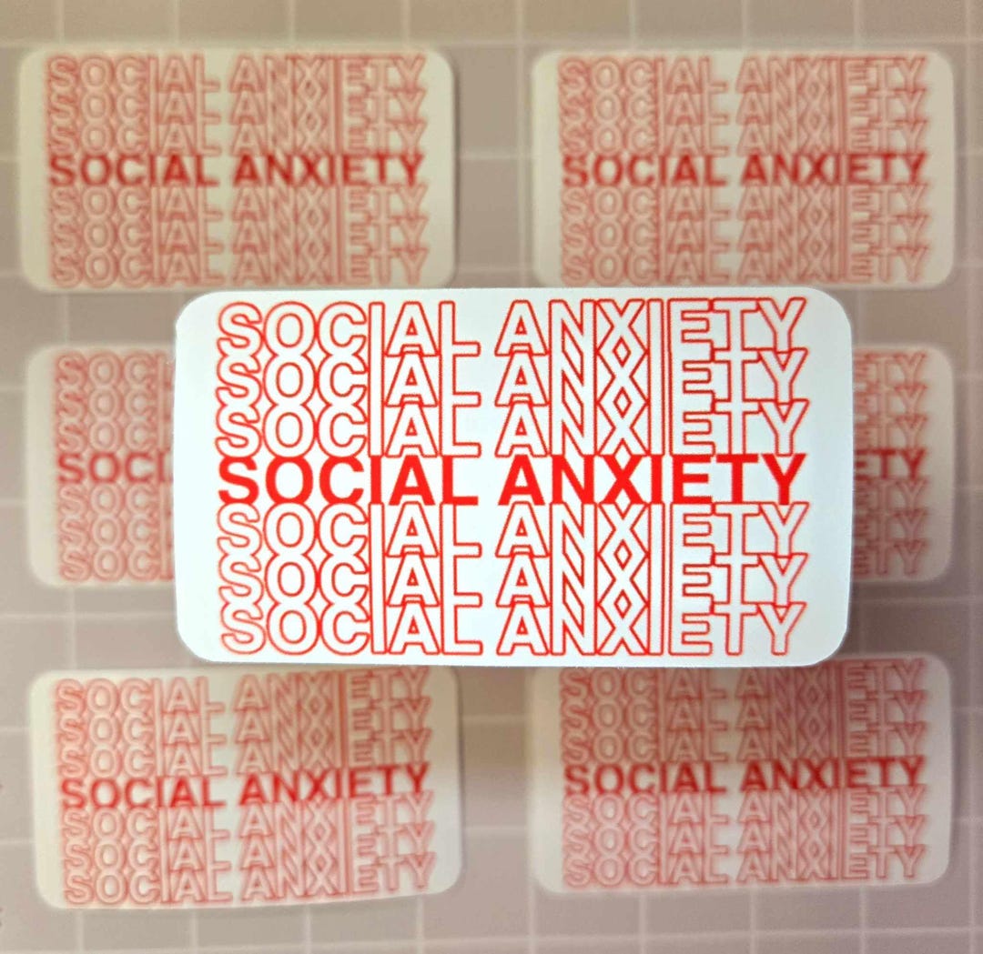 Social Anxiety Sticker | Mental Health Sticker | Humor Sticker | Funny ...