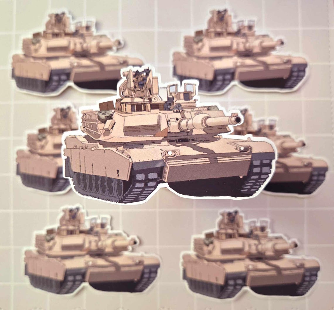 M1 Abrams Sticker | Tank Sticker | Military Sticker | Army Sticker ...