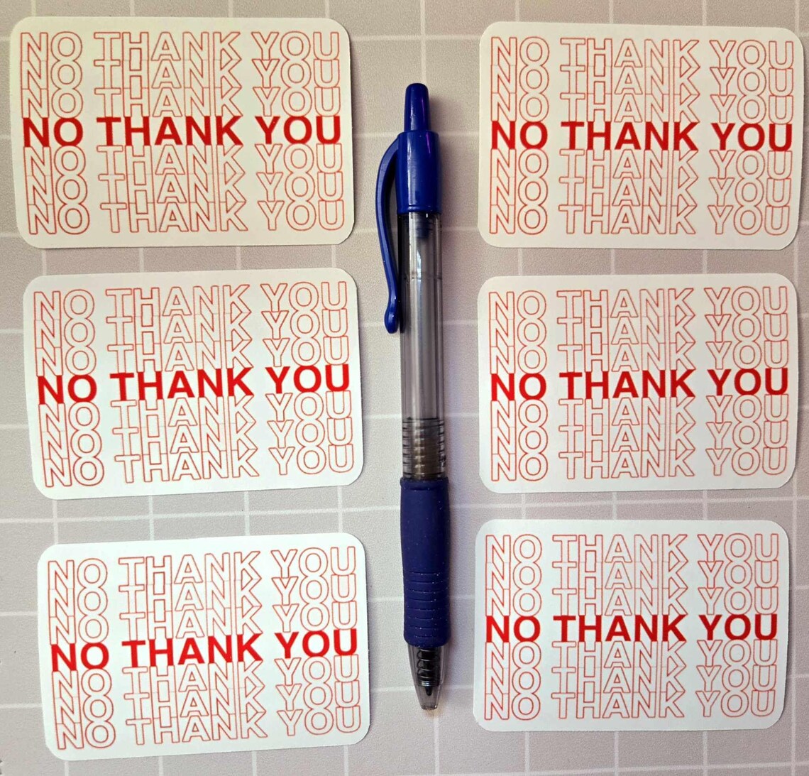 No Thank You Sticker | Thank You Bag Sticker | Funny Sticker ...