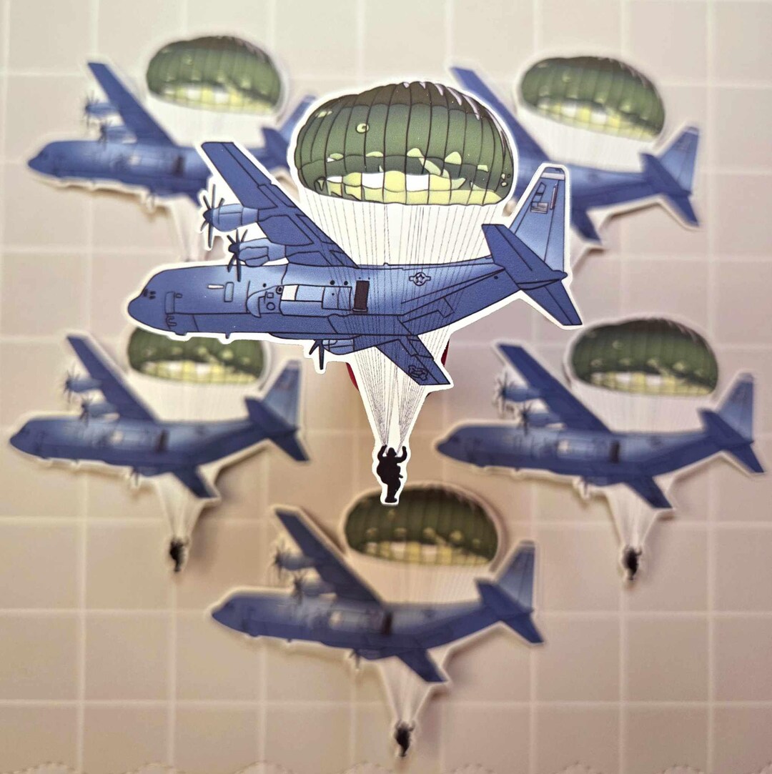 Paratrooper Sticker | Airborne Sticker | C-130 Sticker | C130 Sticker ...