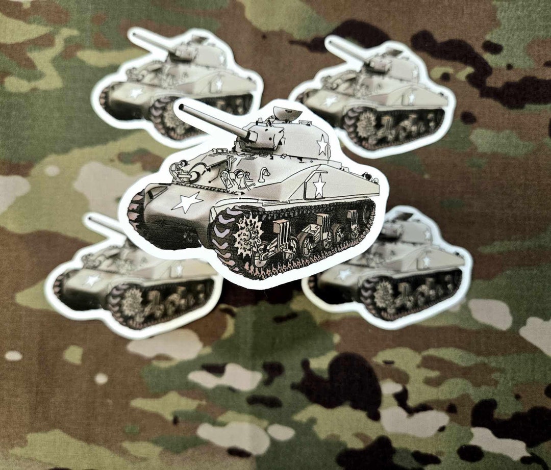 M4 Sherman Sticker | US Army Sticker | Army Sticker | Tank Sticker ...