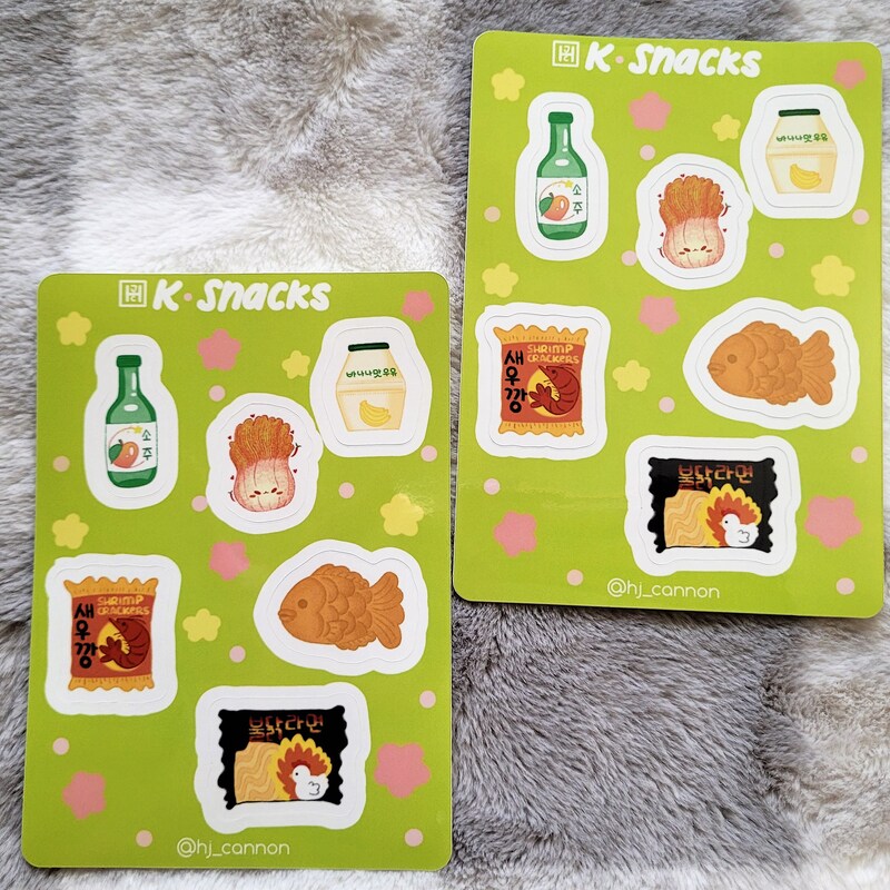 Korean Snack Stickers - Etsy
