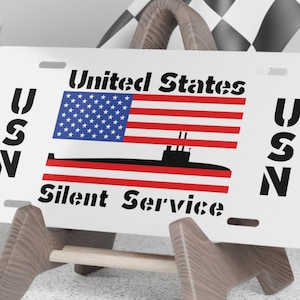 United States Silent Service Submarine Flag Vanity License Plate - Etsy