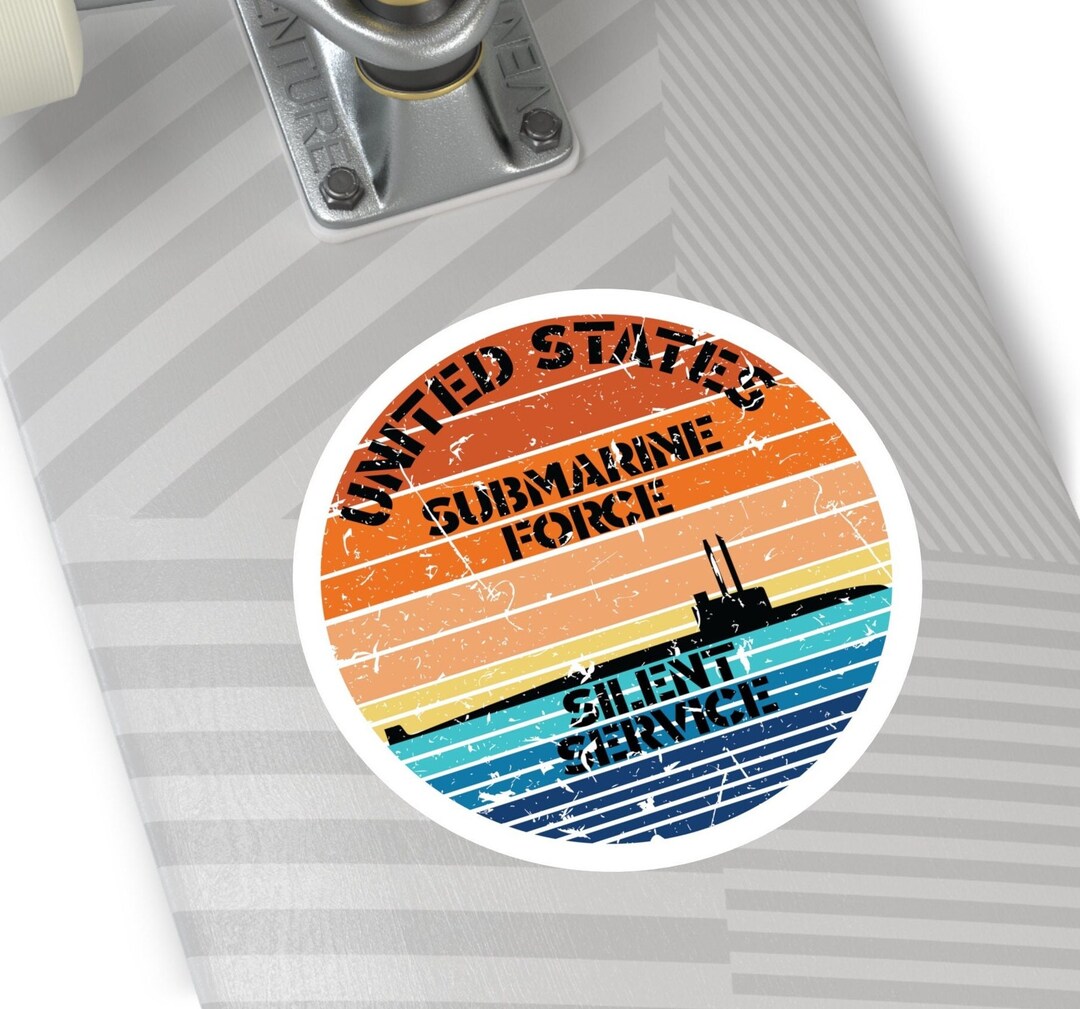 Sunset United States Submarine Force Silent Service Distressed Round ...