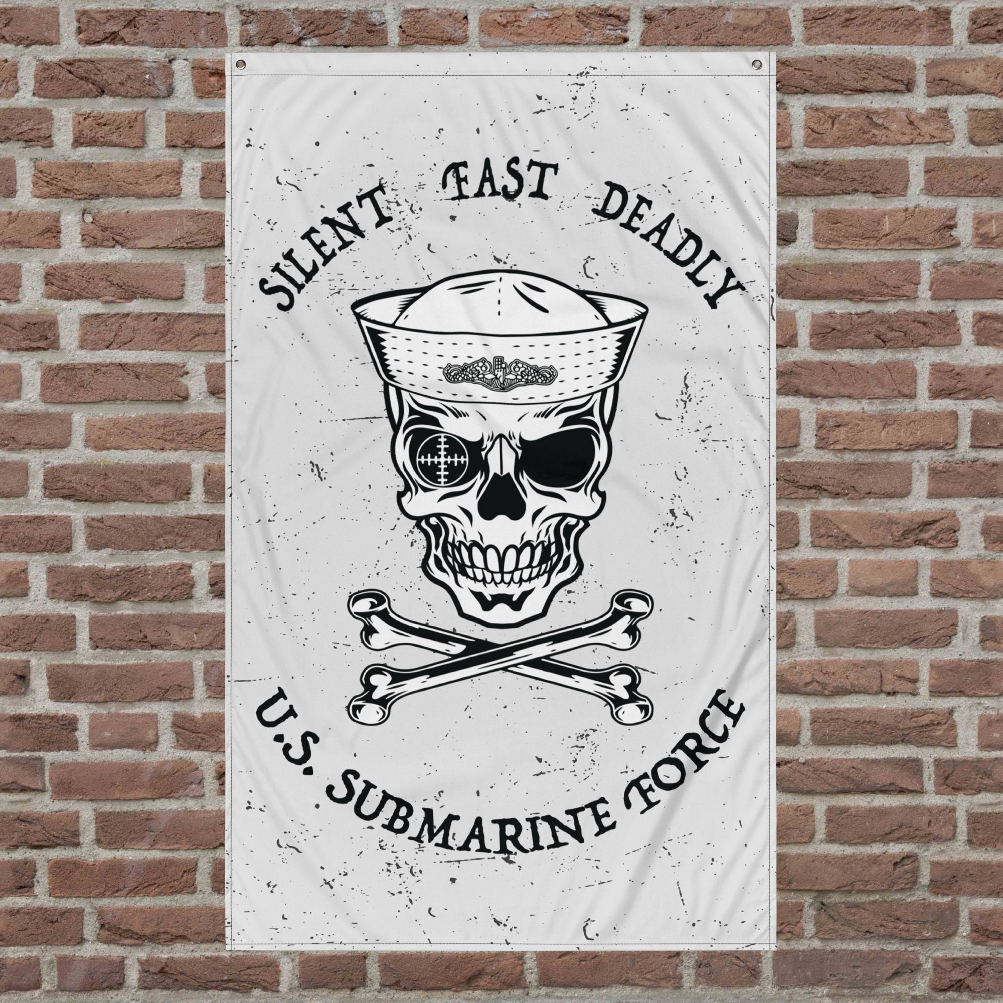 U.S. Submarine Force Skull & Crossbones Distressed Flag - Etsy