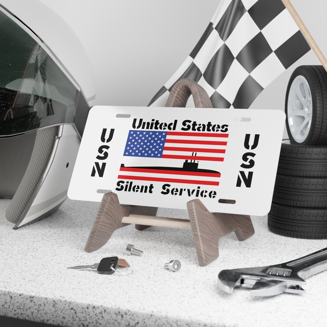 United States Silent Service Submarine Flag Vanity License Plate - Etsy