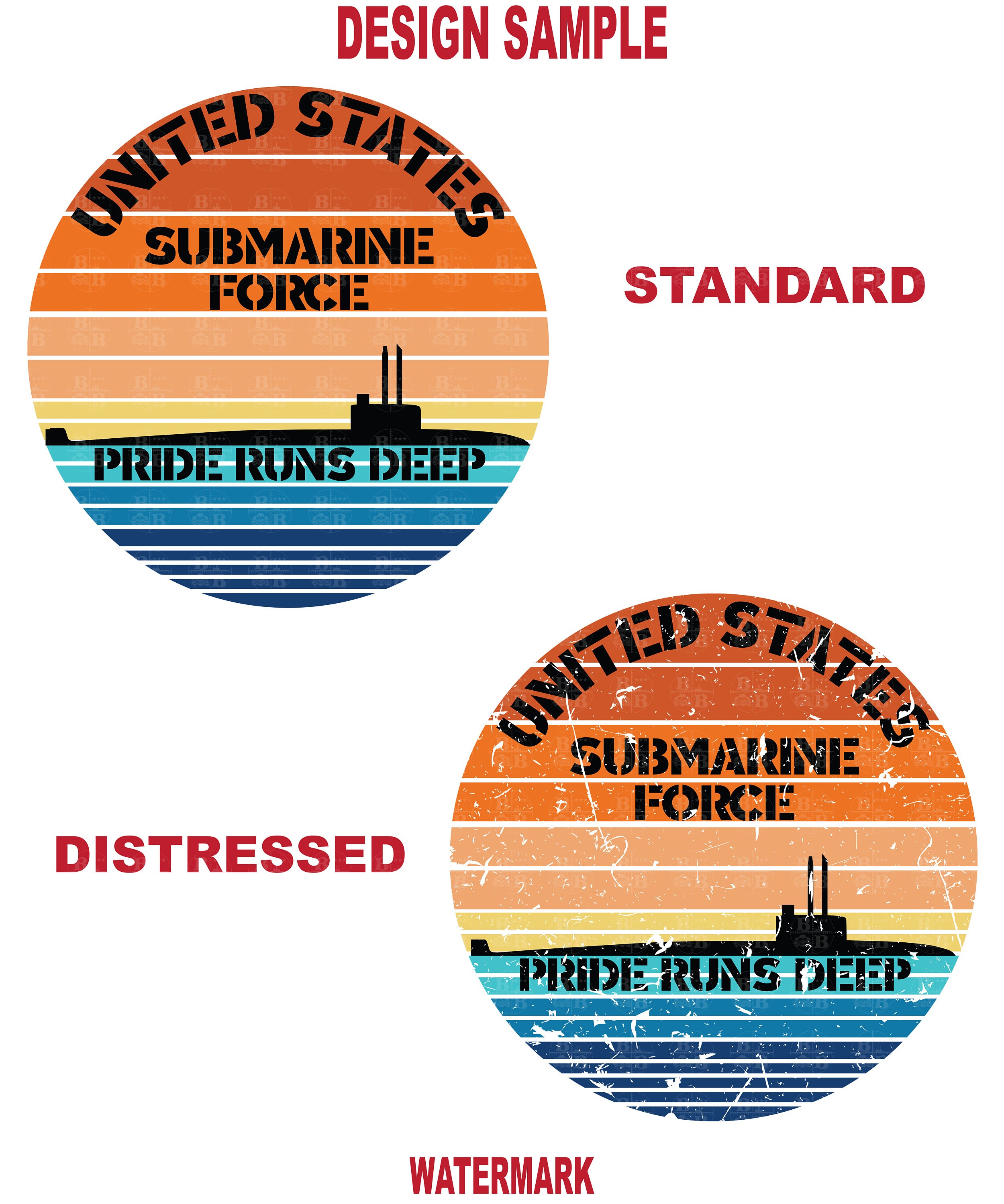 United States Submarine Force Pride Runs Deep Silent Service Stainless ...
