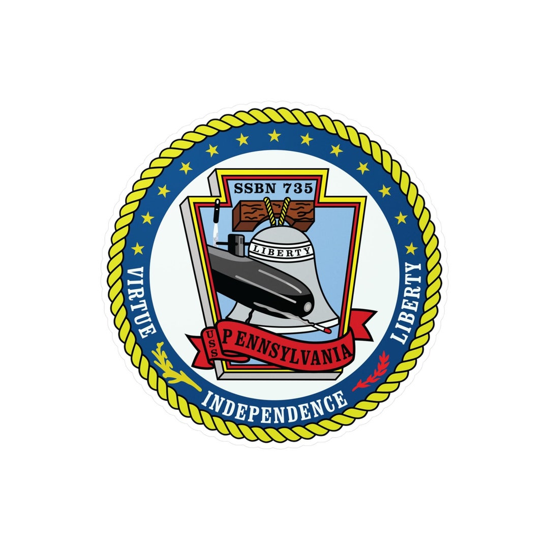 USS Pennsylvania SSBN 735 Silent Service Submarine Boat Sticker Kiss ...