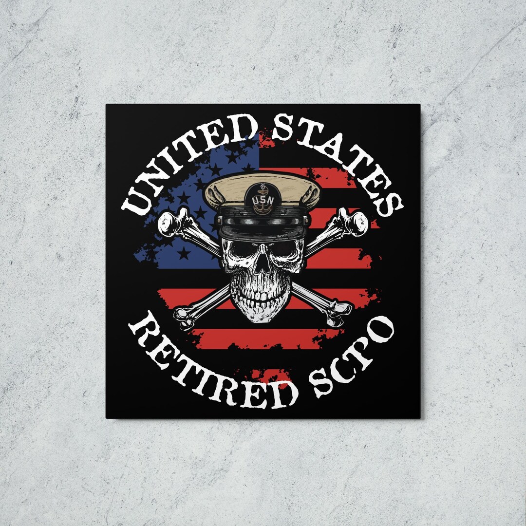 United States Retired SCPO Skull Crossbones Senior Chief Petty Officer ...