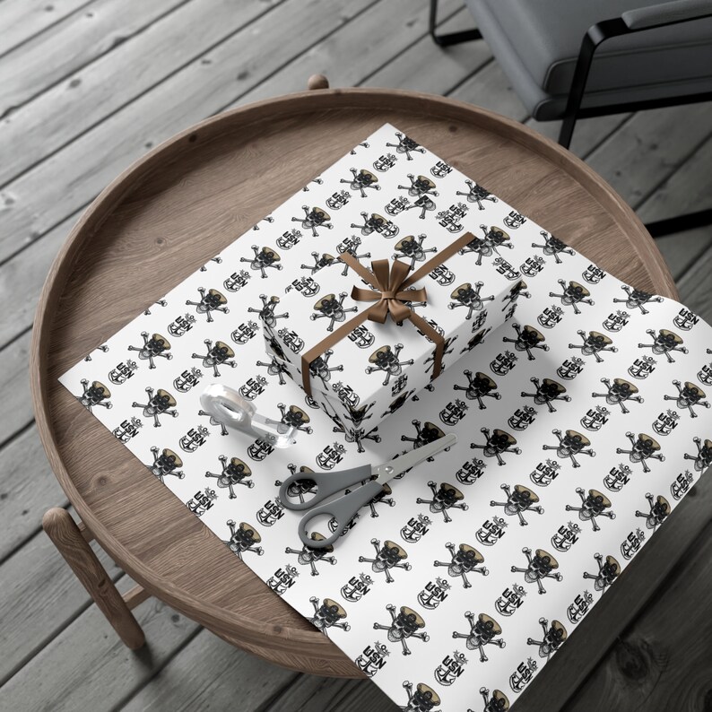 Naval Master Chief Skull & Crossbones With MCPO Anchors White Gift Wrap ...