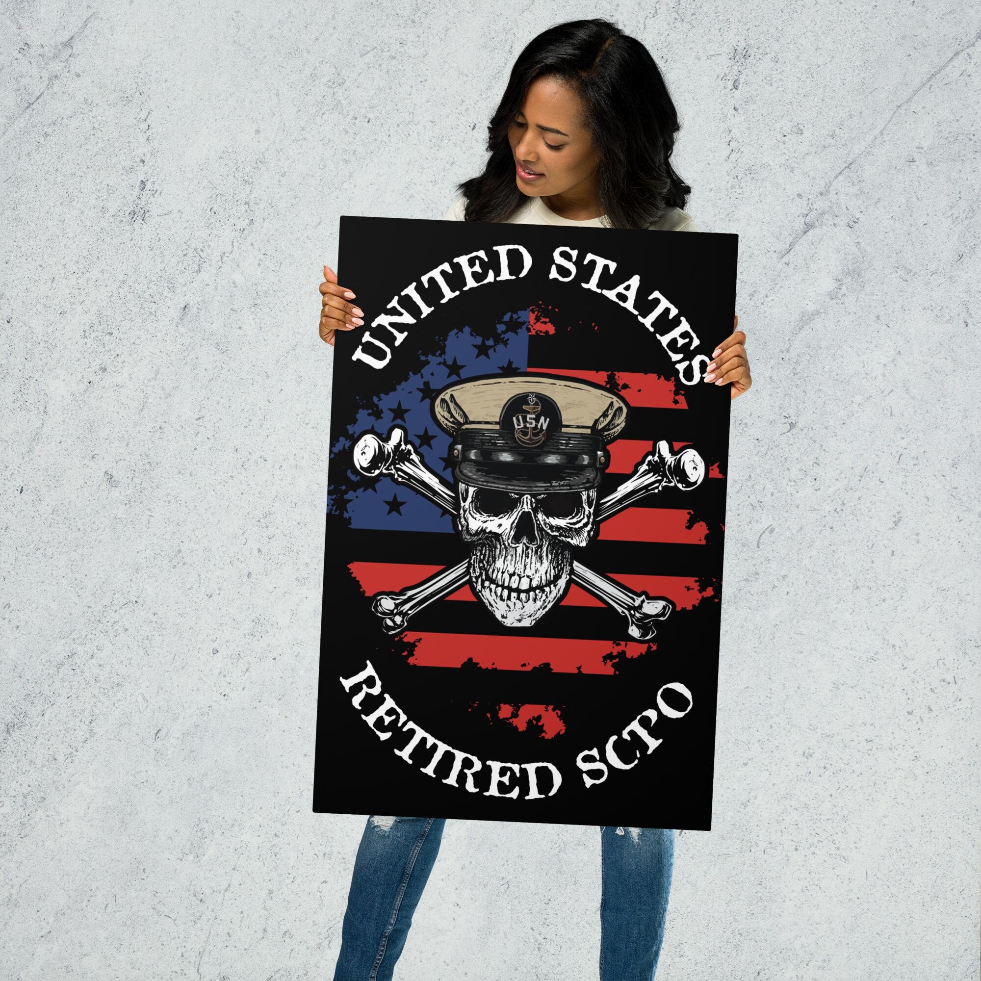 United States Retired SCPO Skull Crossbones Senior Chief Petty Officer ...