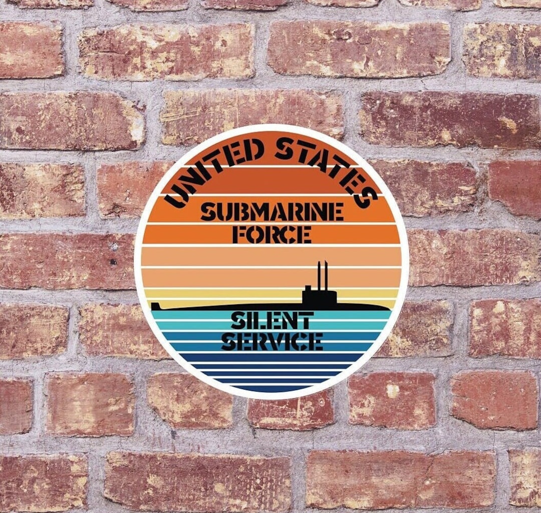 Sunset United States Submarine Force Silent Service Round Sticker - Etsy