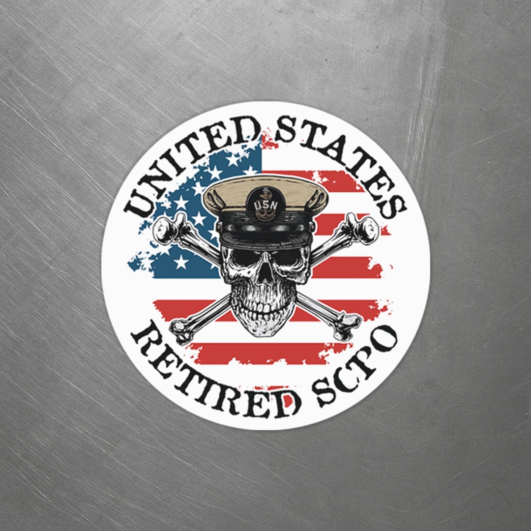 United States Retired SCPO Skull Crossbones Senior Chief Petty Officer ...