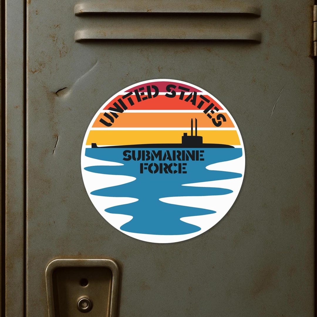 Sunset United States Submarine Force Half Moon Round Sticker - Etsy