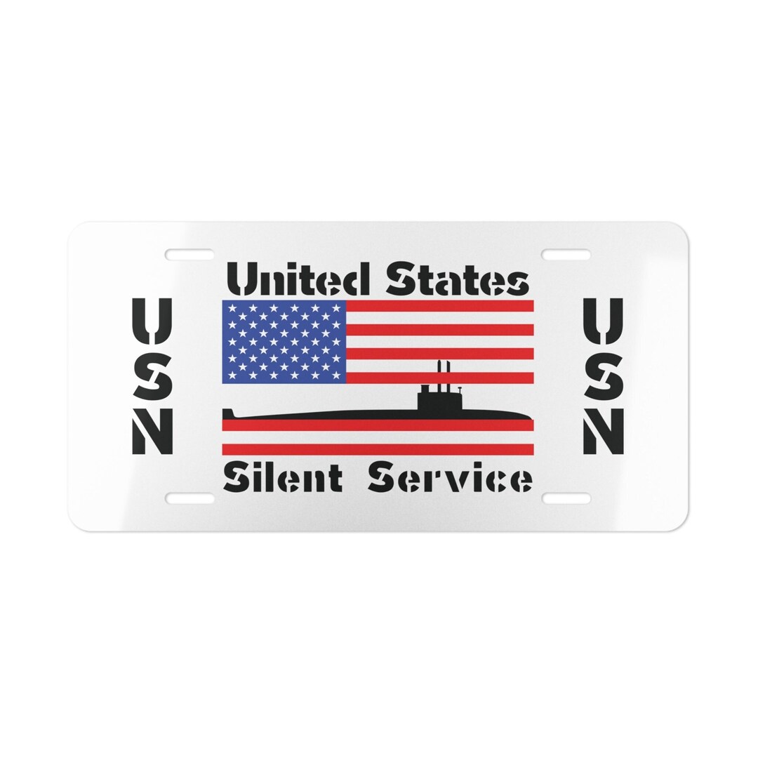 United States Silent Service Submarine Flag Vanity License Plate - Etsy