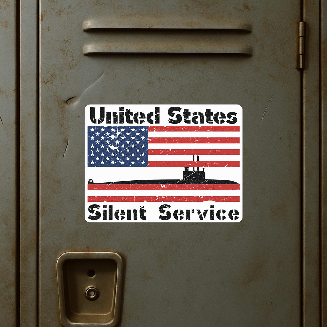 United States Submarine Silent Service Distressed Flag Kiss-cut Vinyl ...