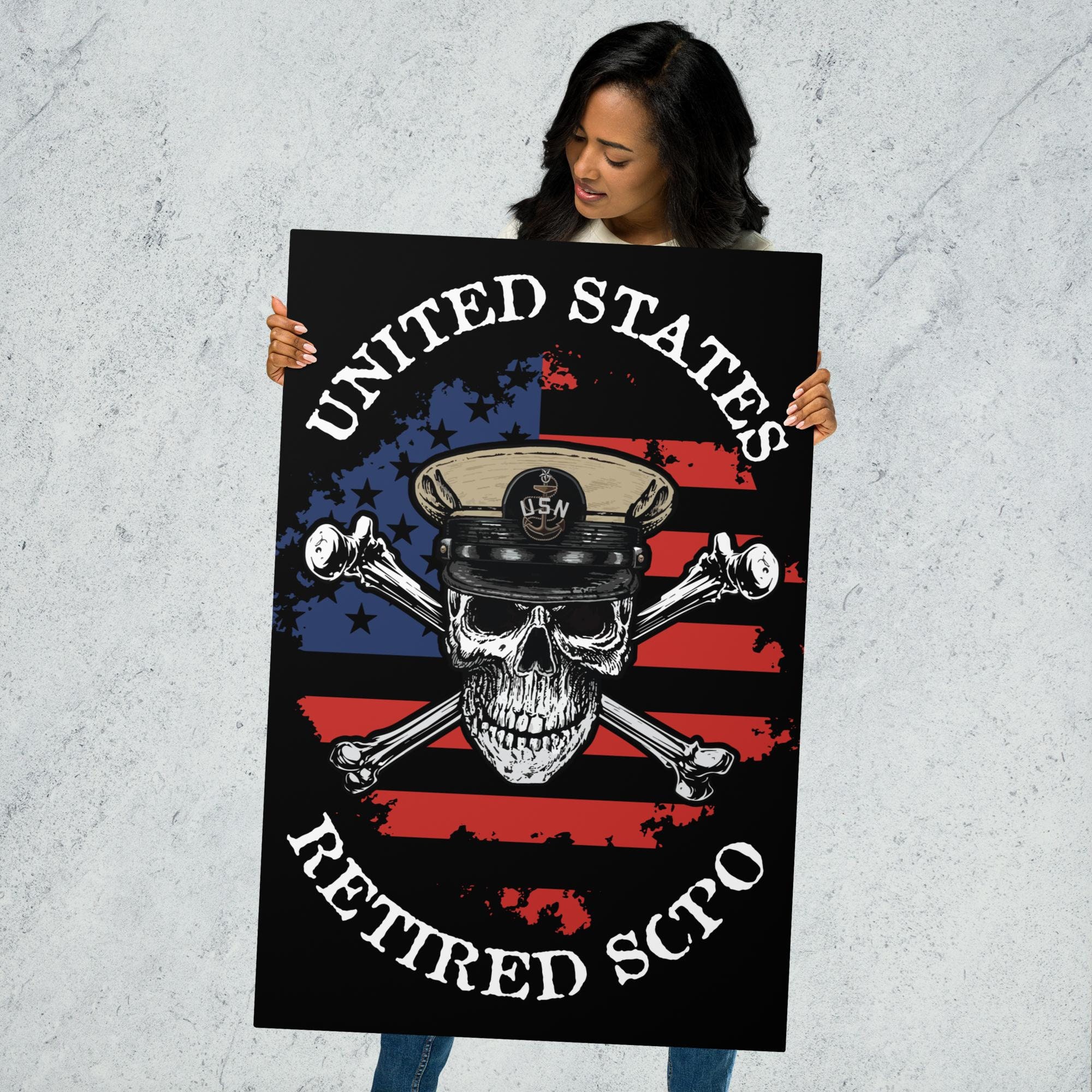 United States Retired SCPO Skull Crossbones Senior Chief Petty Officer ...