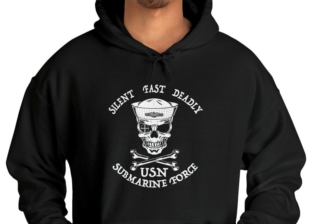U.S. Submarine Force Silent Fast Skull Crossbones Sailor With Dolphins ...