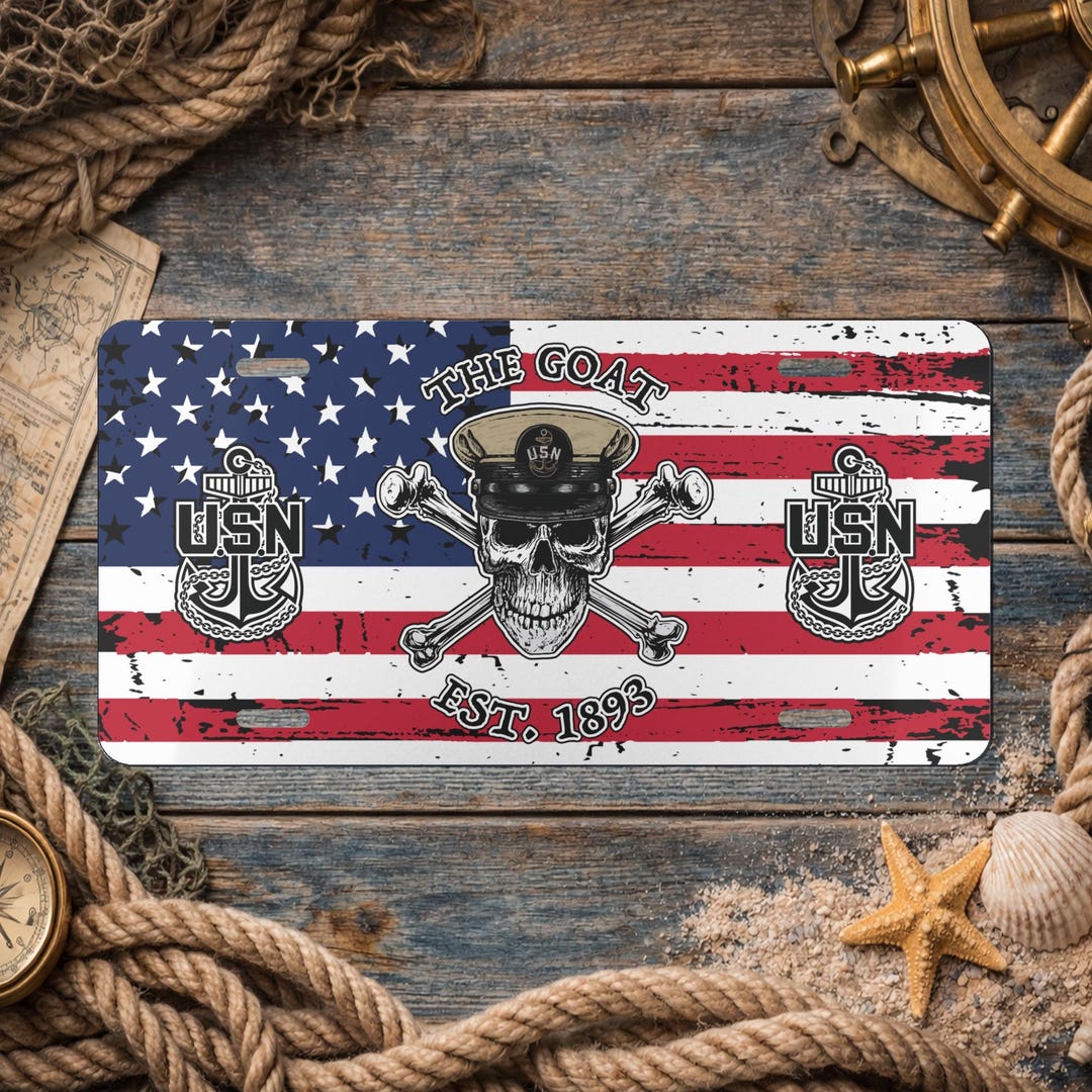 US Naval Chief Skull & Crossbones the Goat Est. 1893 CPO Anchors ...