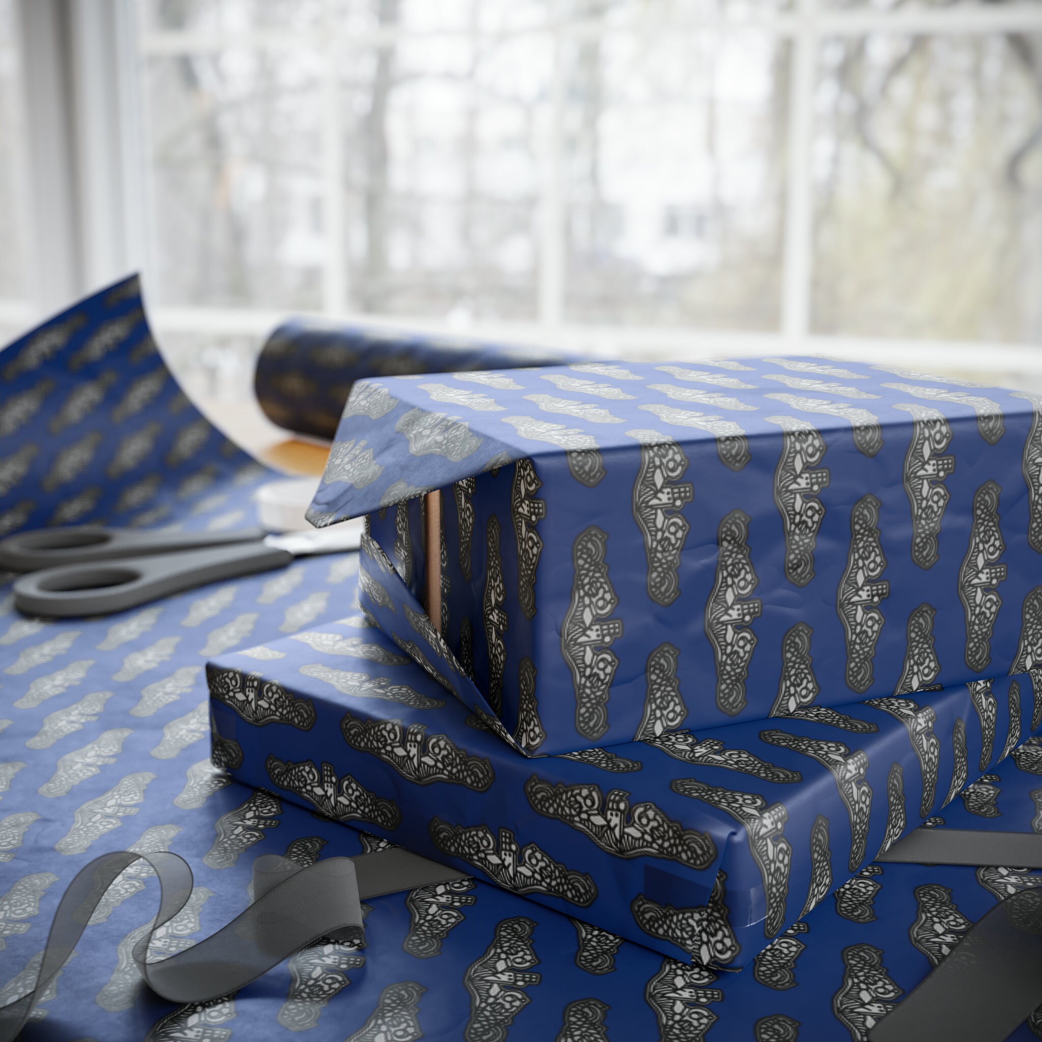 United States Submarine Force Silver Dolphins Blue Gift Wrap Papers - Etsy
