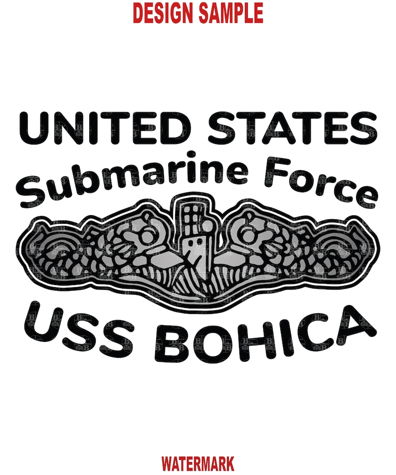 United States Submarine Force USS BOHICA Silver Dolphins Unisex Heavy ...