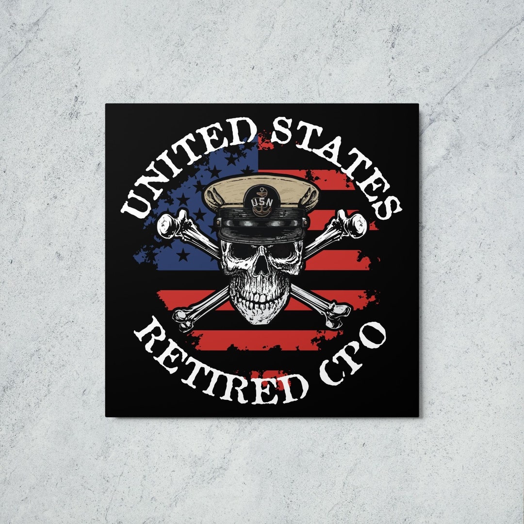 United States Retired CPO Skull Crossbones Chief Petty Officer With ...