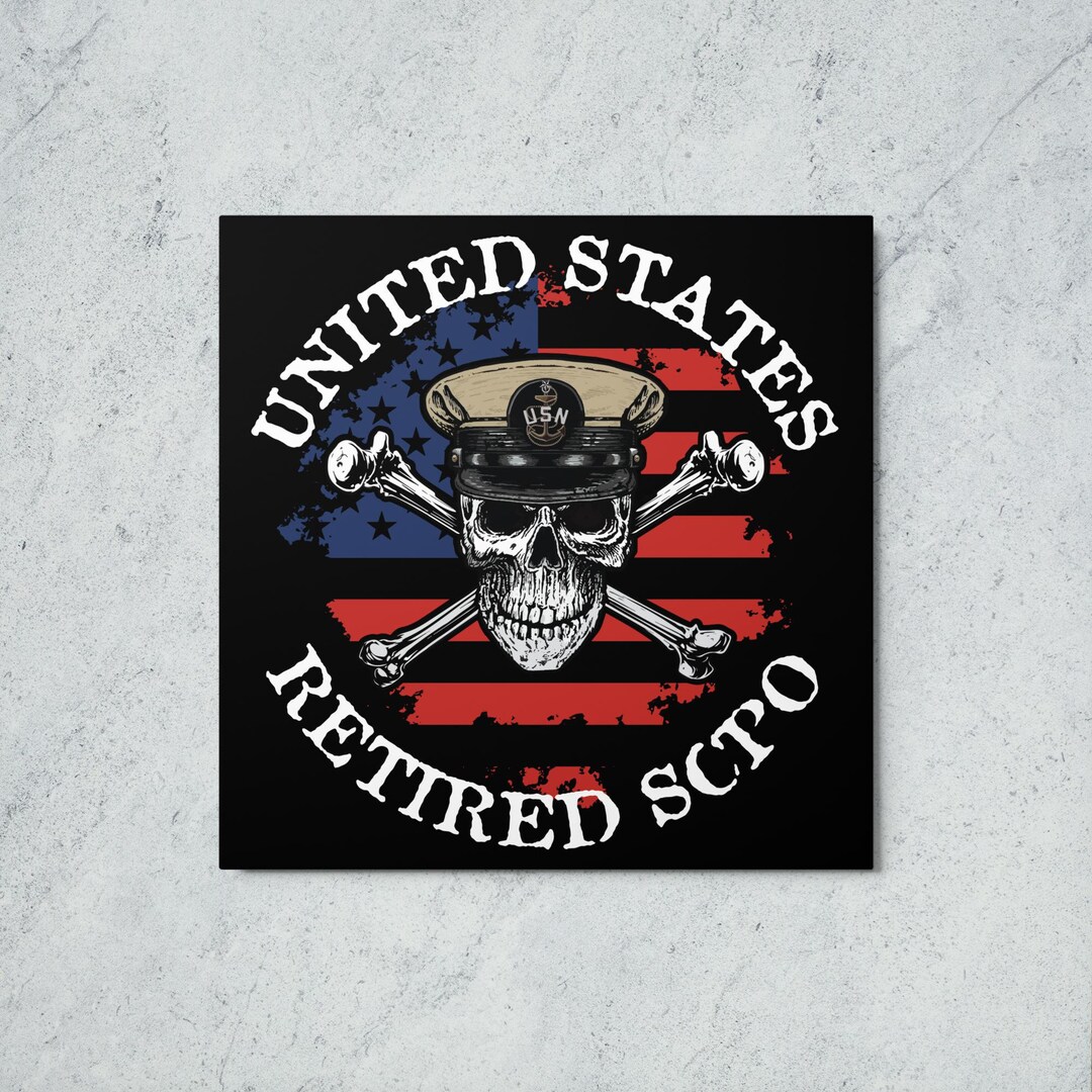 United States Retired SCPO Skull Crossbones Senior Chief Petty - Etsy
